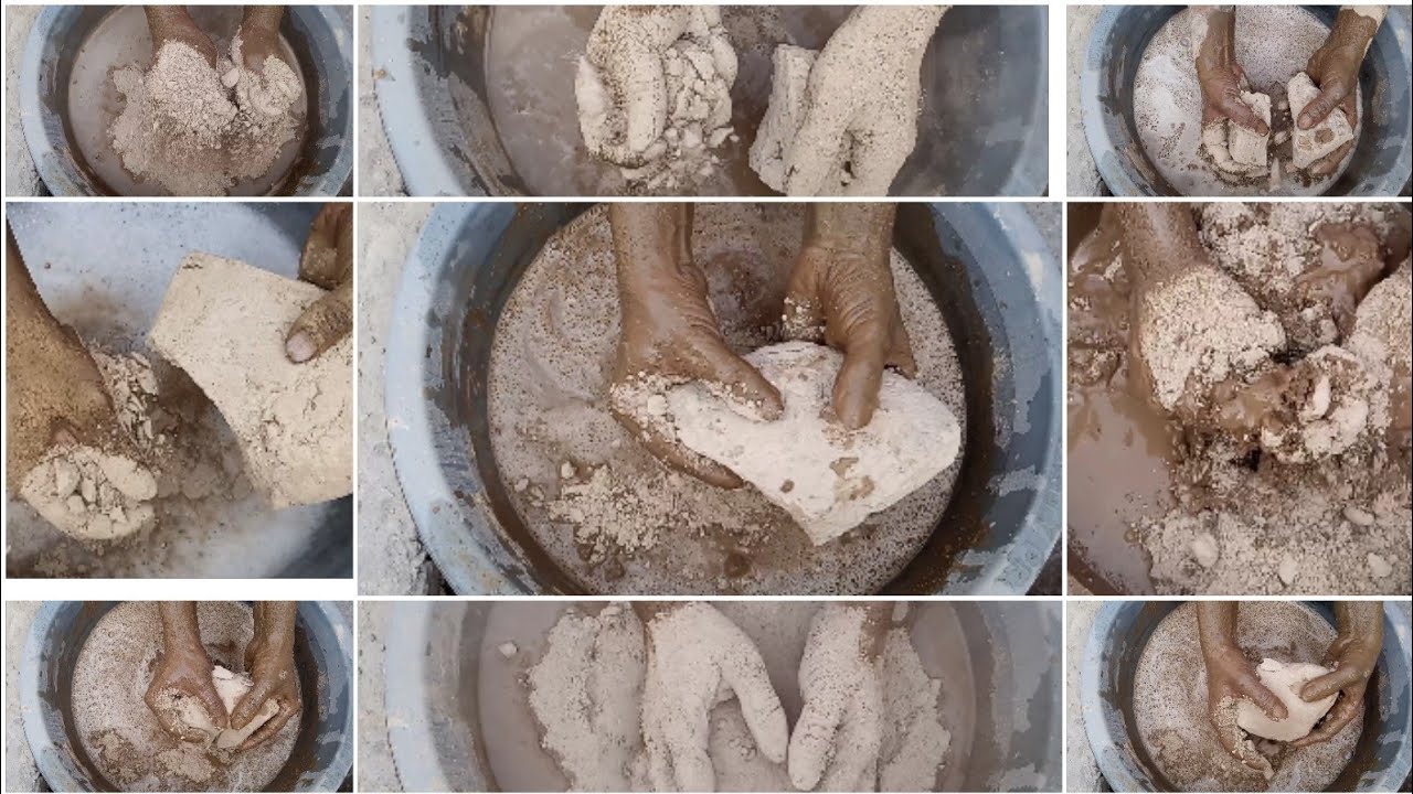Pure soft mud dirt 🤤 crumbling in lots of foamy water 💦 full satisfying ...