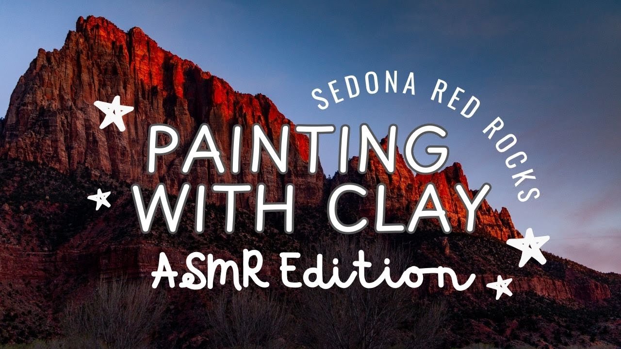 ASMR Clay Art | Sculpting Sedona Red Rock Landscape with Polymer Clay ...