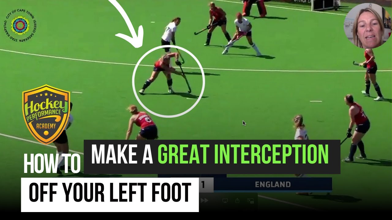 How To Make a Great Interception Off Your Left Foot in Field Hockey ...