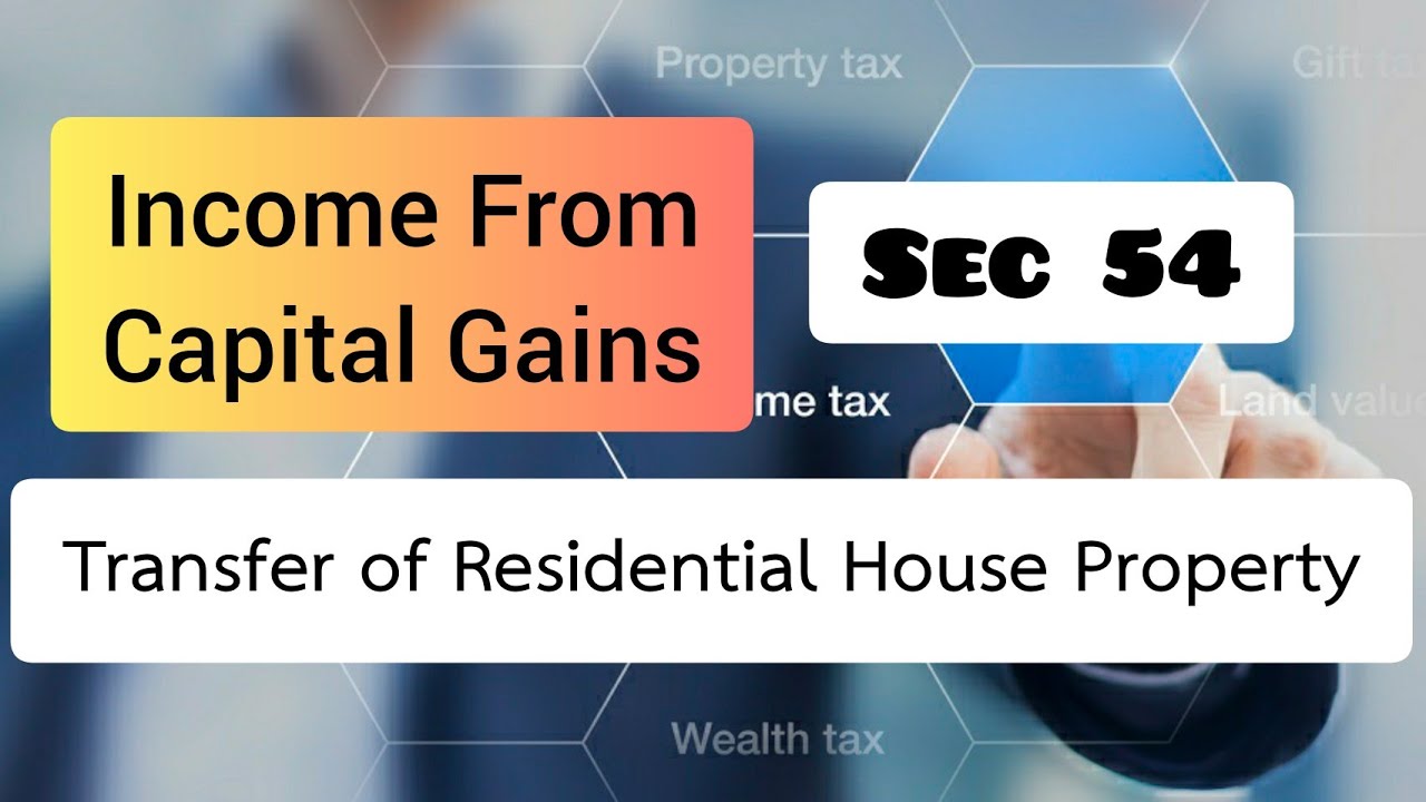 Exemption U/S 54 explanation with example in English for Bcom/IPCC/CS ...