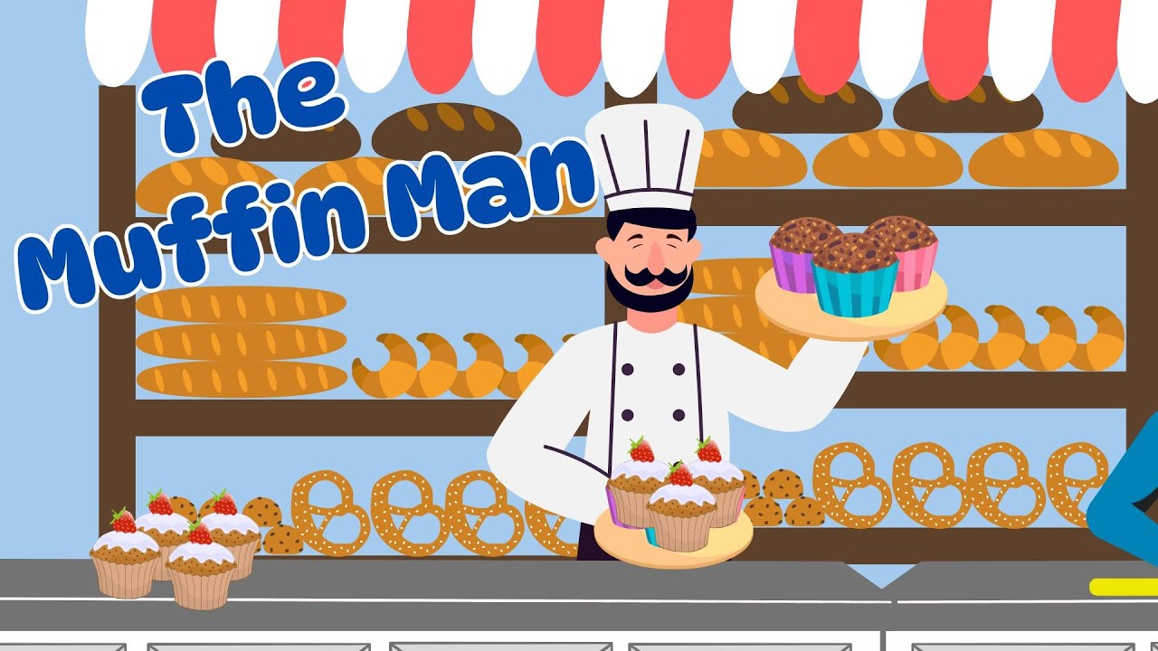 The Muffin Man with Lyrics | Children Nursery Rhymes and Kids Song ...