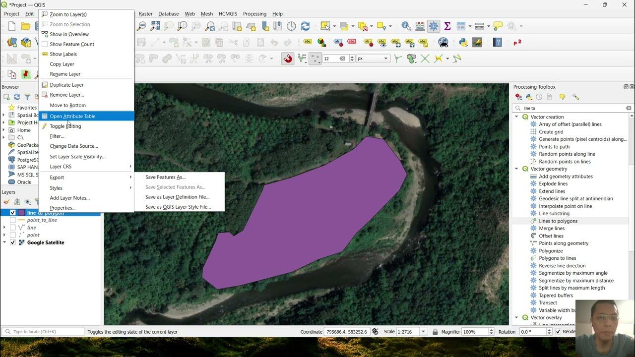 Tutorial QGIS 4- Membuat polygon area kebun kelapa sawit petani - YouTube