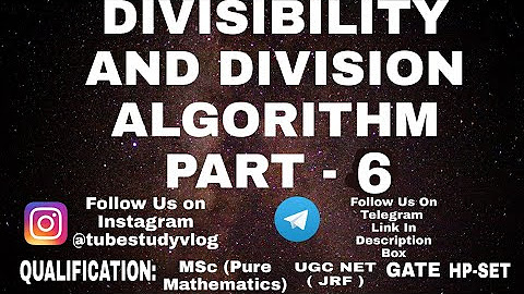 Divisibility and Division algorithm - YouTube