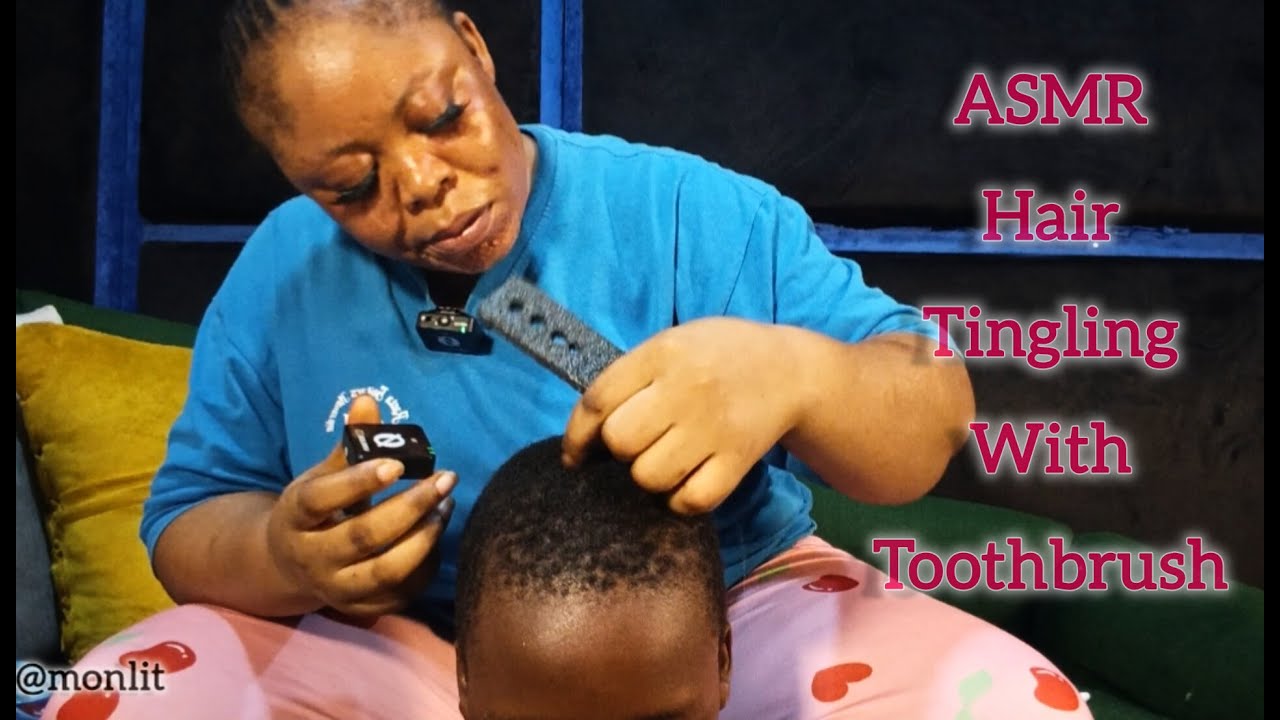 ASMR Peaceful relaxing hair tingle and scratching with toothbrush.# ...