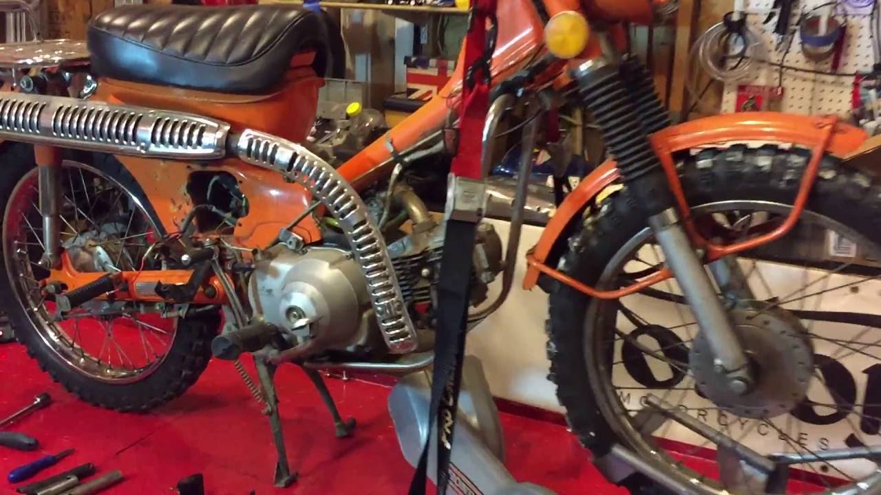 1972 Honda CT90 Trail Motorcycle - initial inspection - YouTube
