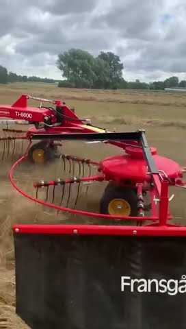 Zgrabiarka przetrząsarka Fransgard TI 6000 - YouTube