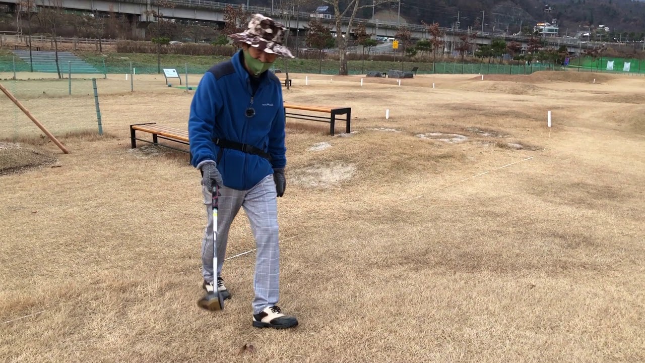 파크골프강사 장기원 가평군체육회 즐거운농부 허기순 가평파크골프장 B코스 5번홀 특성and공략방법 Youtube