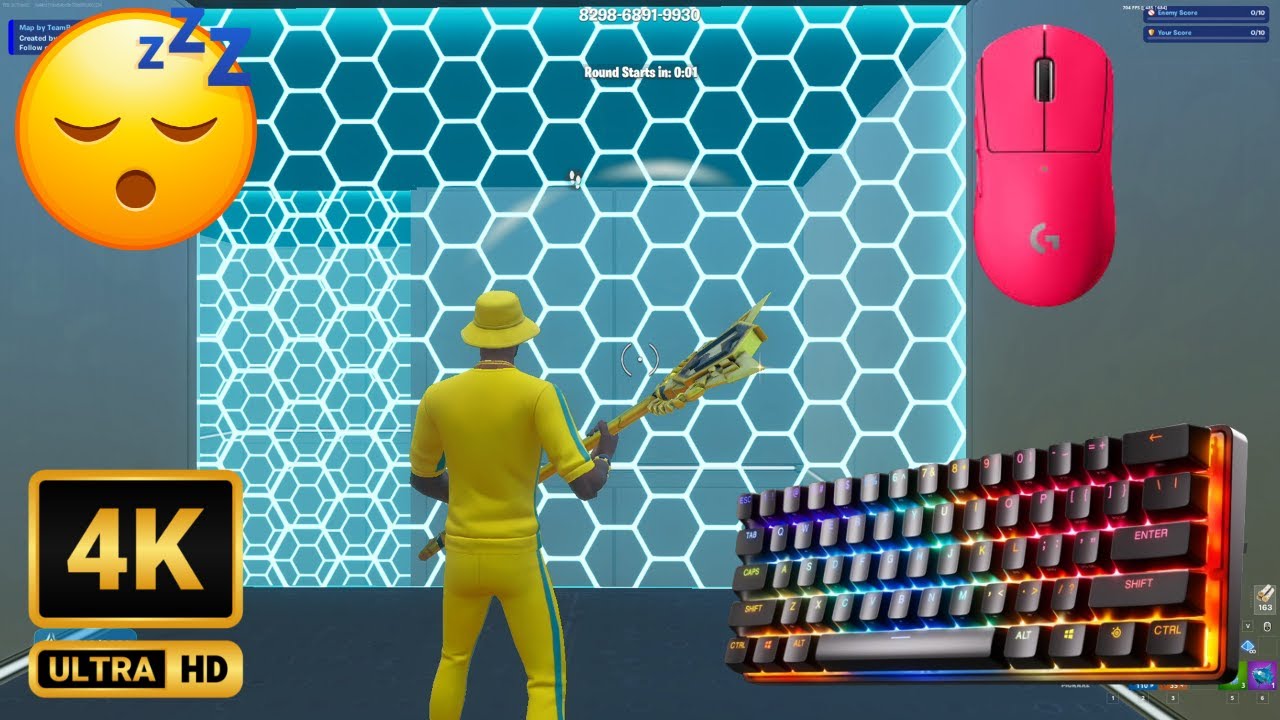 ASMR Fortnite Chill 🎯 (540HZ - 0 PING) 🌟 1v1 Piece Control 😴 Keyboard ...