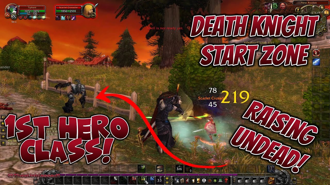 World of Warcraft Death Knight, Full Start Zone Gameplay Walkthrough ...