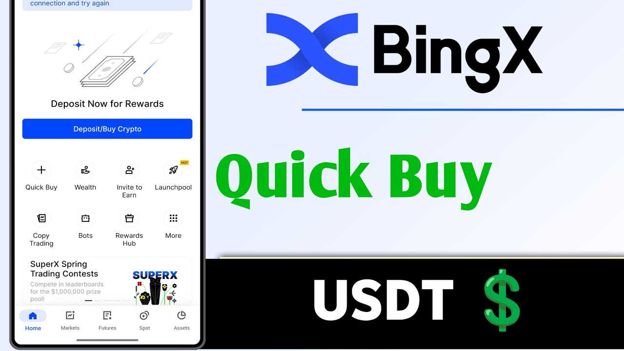 BingX Quick Buy USDT - YouTube