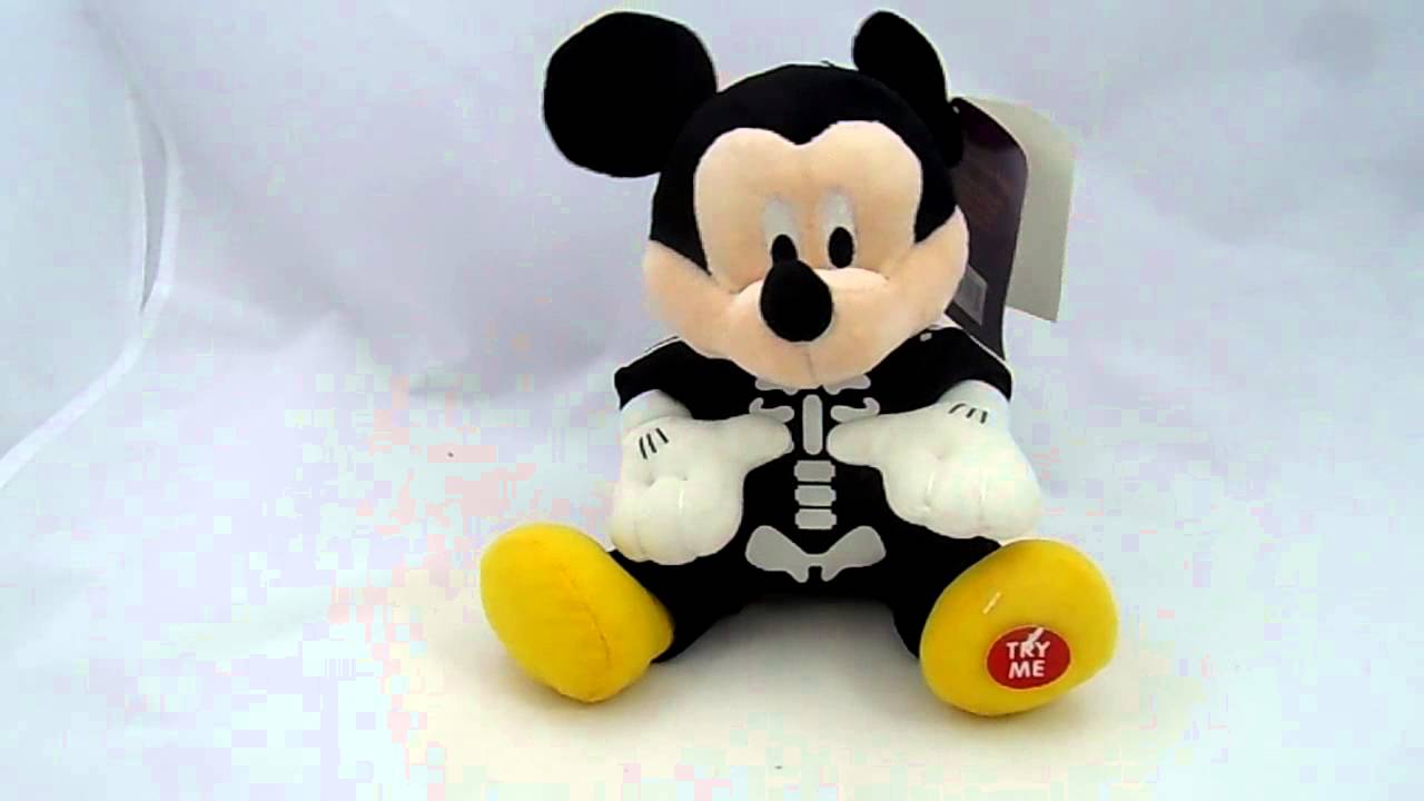 Disney Plush - 11 Singing and Dancing Skeleton Mickey Mouse - YouTube