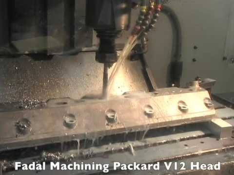 CNC machining a Packard V12 cylinder head in our Fadal - YouTube
