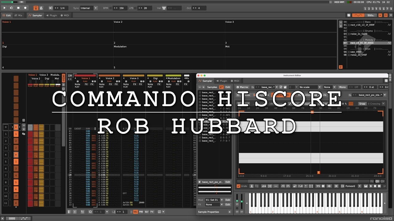 Rob Hubbard: Commando Hiscore [C64 cover in Renoise] 🎹 - YouTube