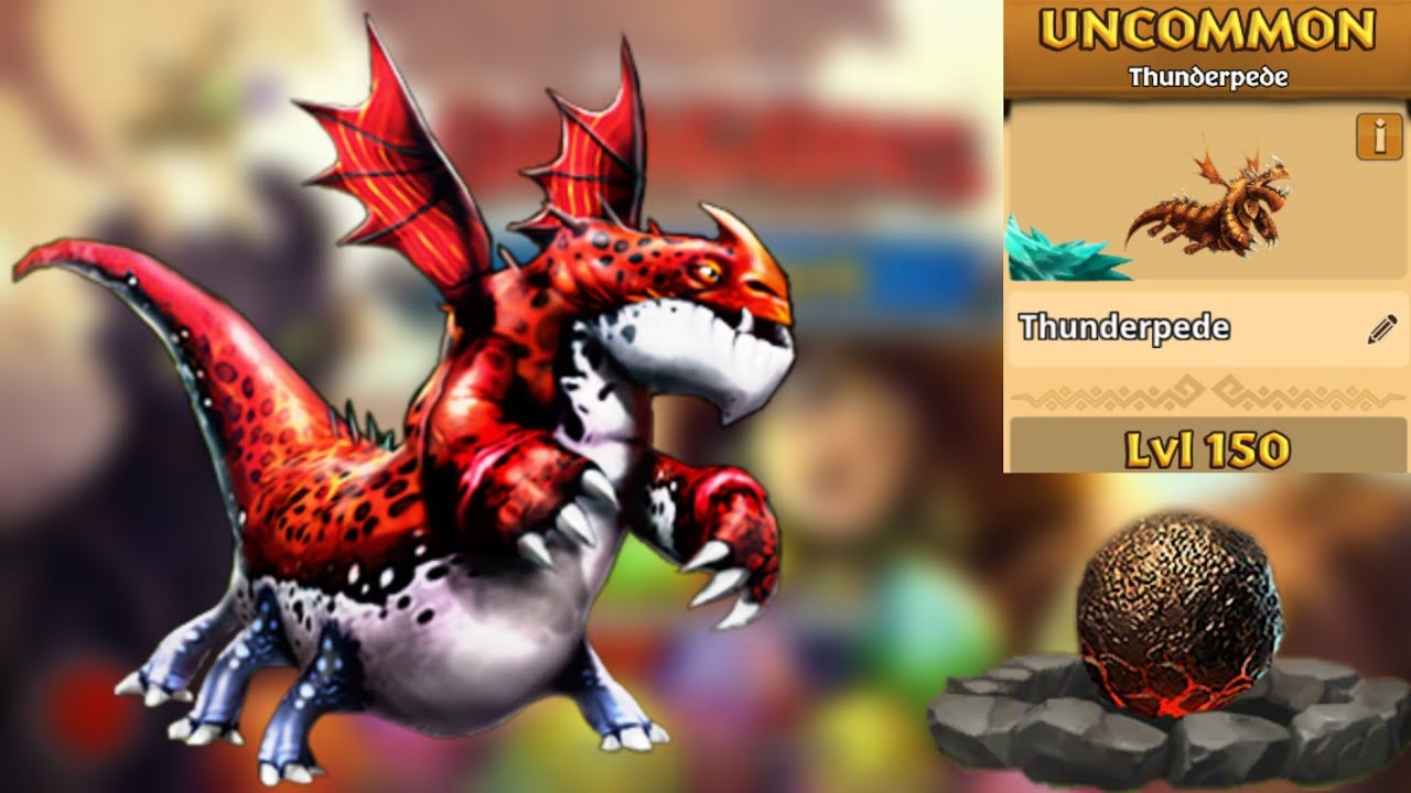Thunderpede Max Level 150 Titan Mode - Dragons:Rise of Berk - YouTube