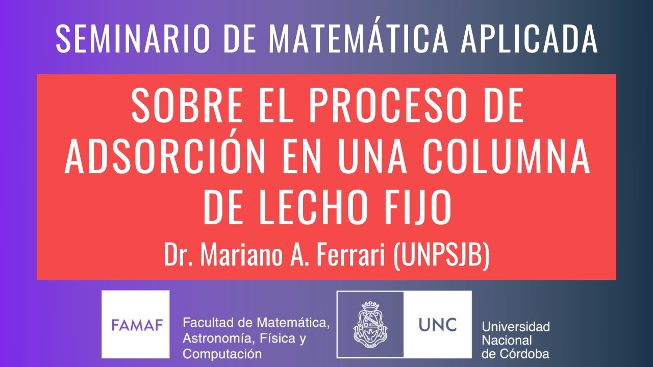Sobre el proceso de adsorción en una columna de lecho fijo - Mariano ...