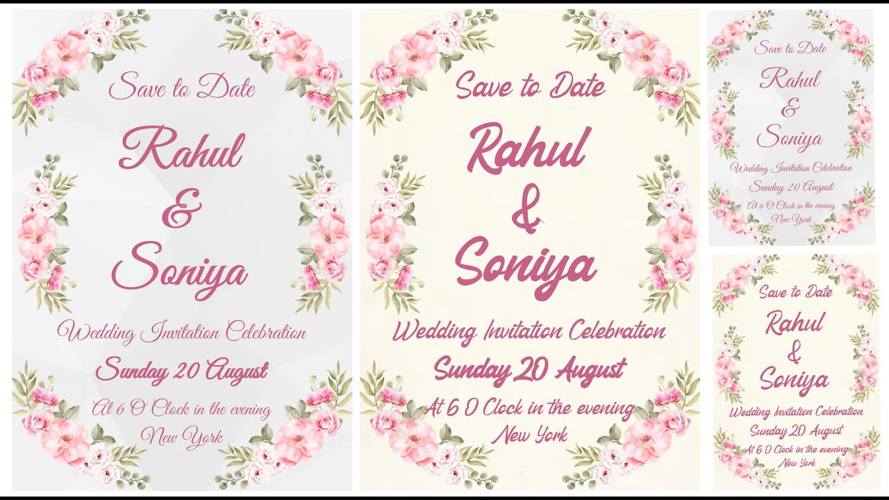 How to Make Wedding Invitation Card Design in CorelDraw | CorelDraw me ...