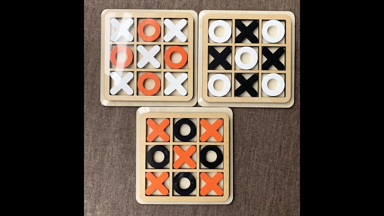 XO wooden game toy - YouTube
