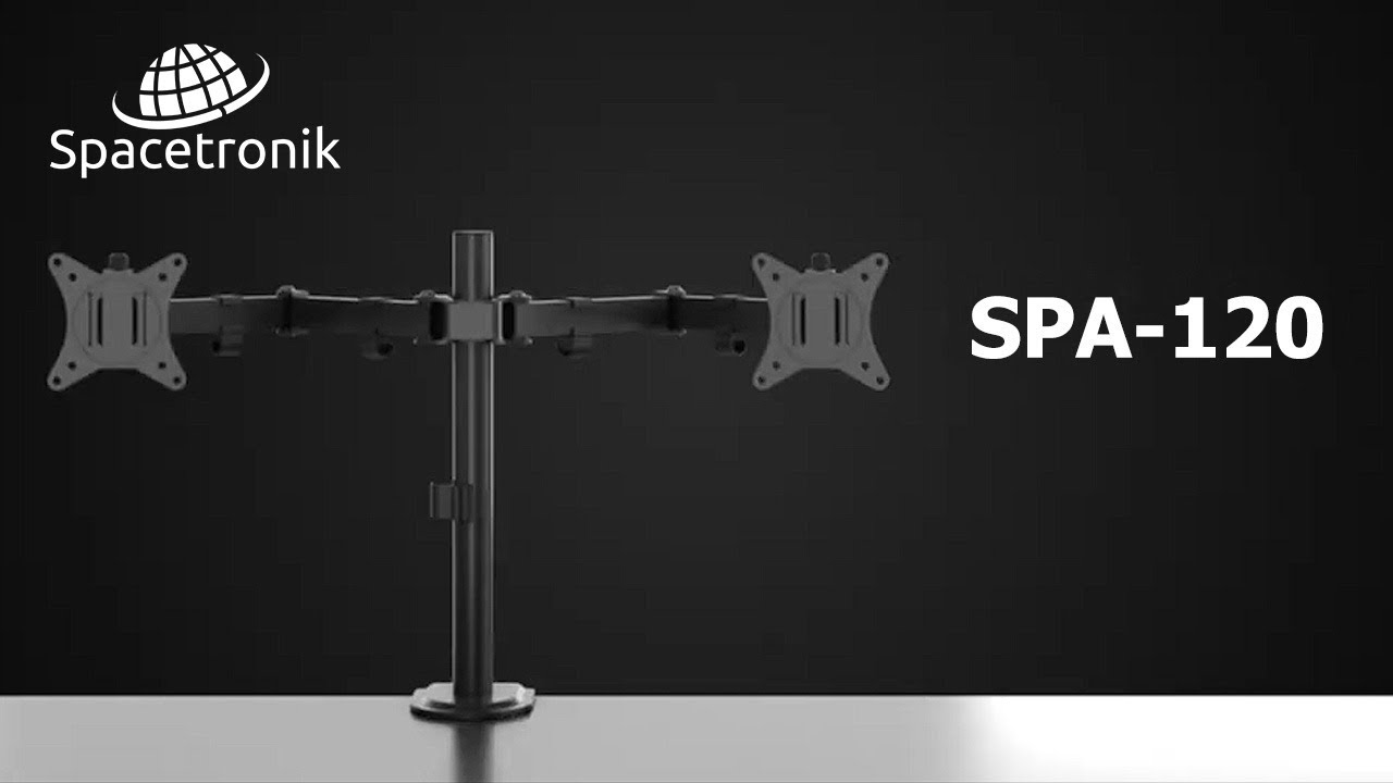 Uchwyt na monitory Spacetronik SPA-120 - YouTube