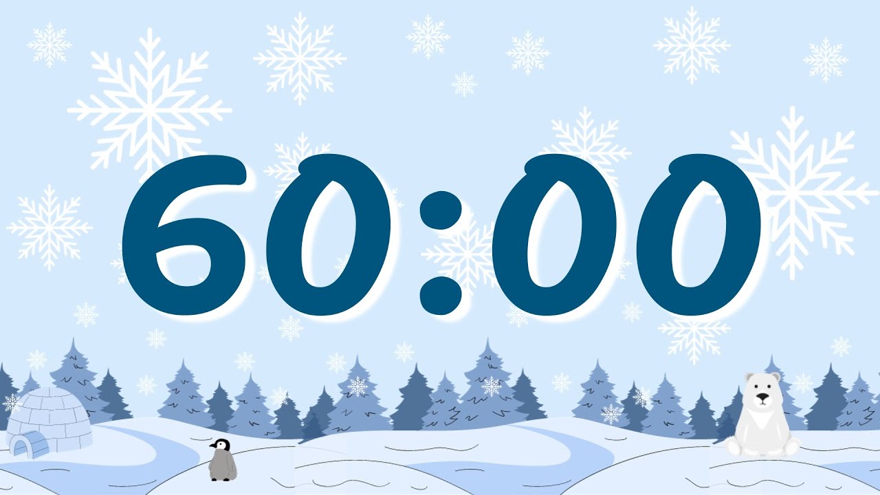 60 Minute (1 Hour) Timer Cute Winter Themed - YouTube