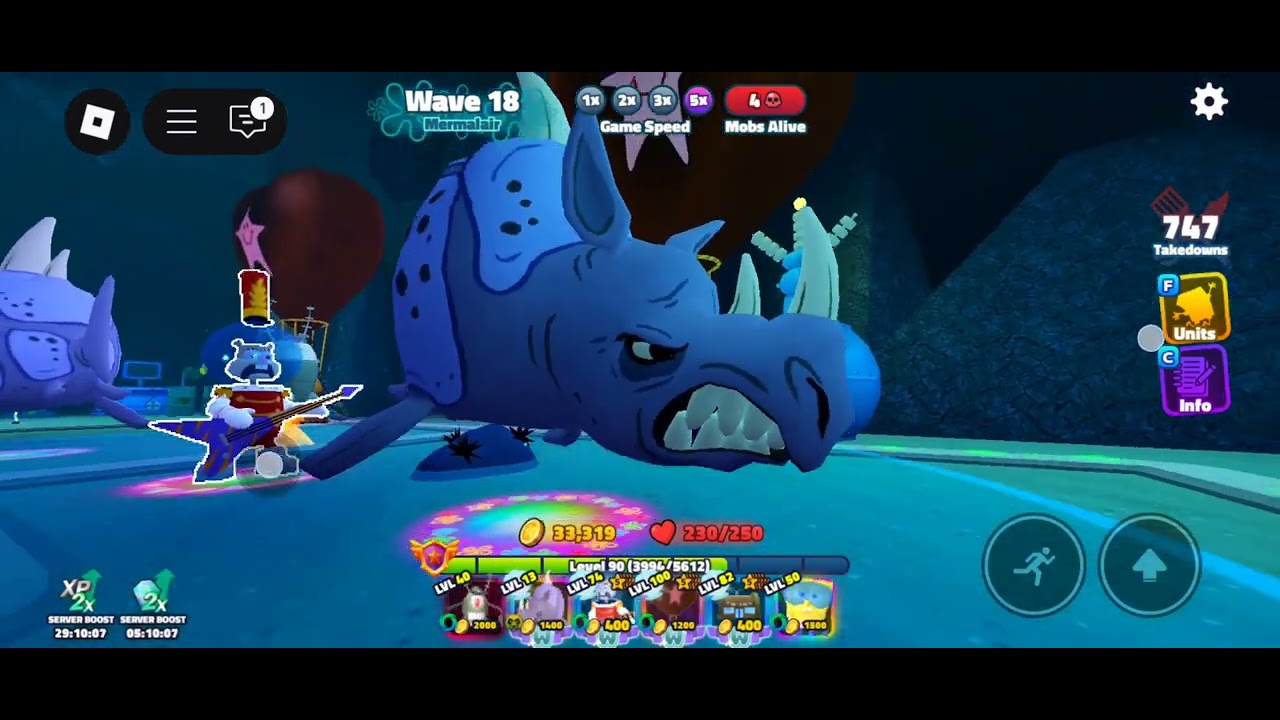 SHOWCASING THR NEW SHINY WUMBO SEA RHINO! SPONGEBOB TD (very op) - YouTube