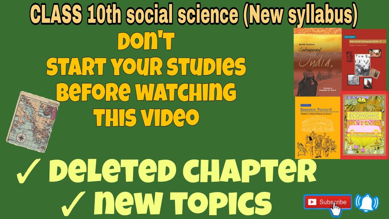 Class 10th social science (SST) | New syllabus 2023-2024 | Deleted ...