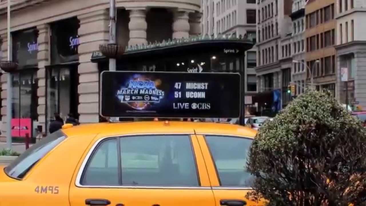 Verifone Digital Taxi Tops in NYC - March Madness - YouTube