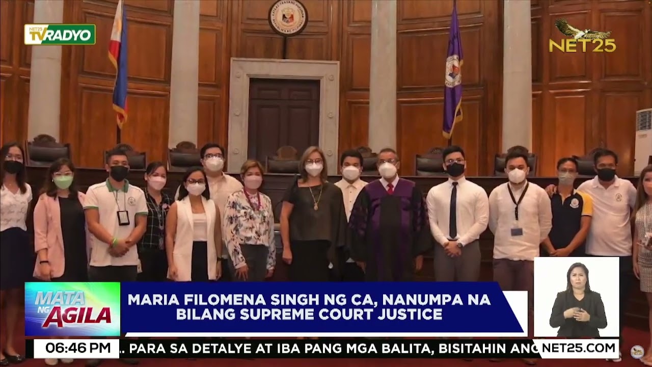 Maria Filomena Singh ng Court of Appeals, nanumpa na bilang Supreme ...