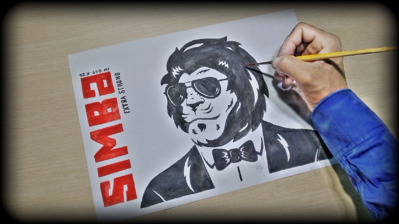 Simba beer 🍻 logo Easy Painting| Acrylic amazing Painting | S@NJUART ...