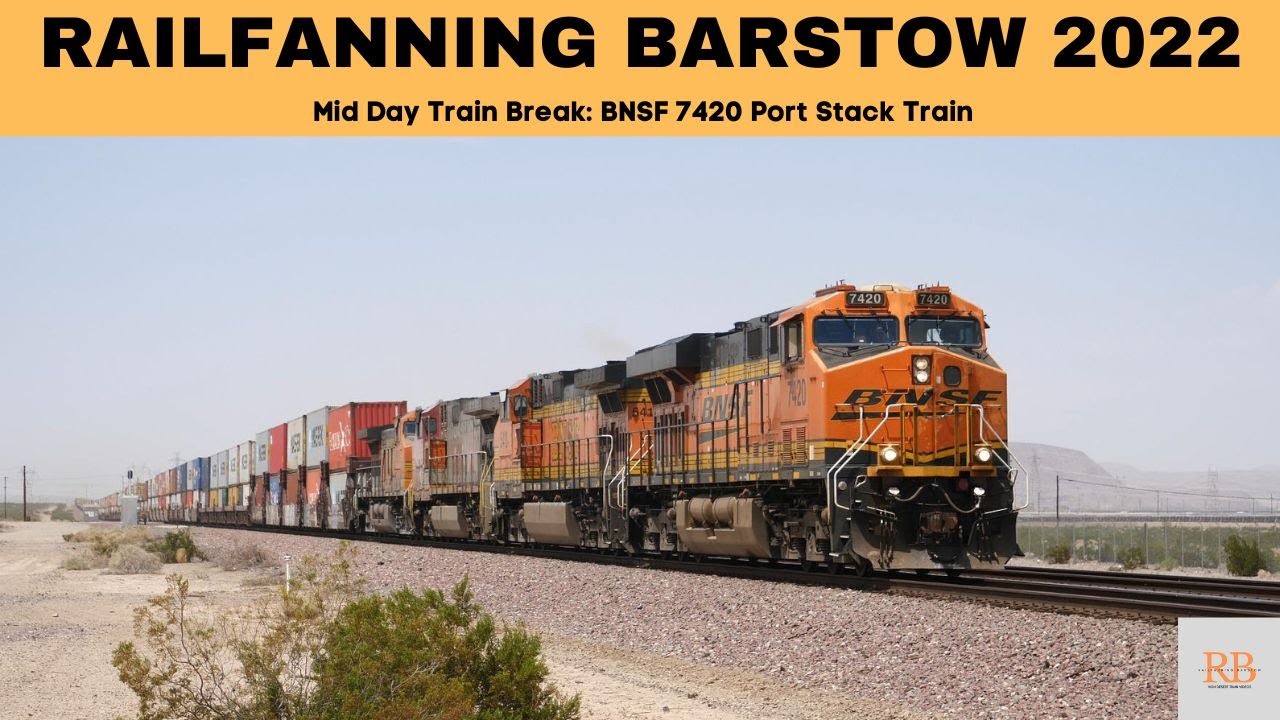 Mid Day Train Break: BNSF 7420 Port Stack Train - YouTube
