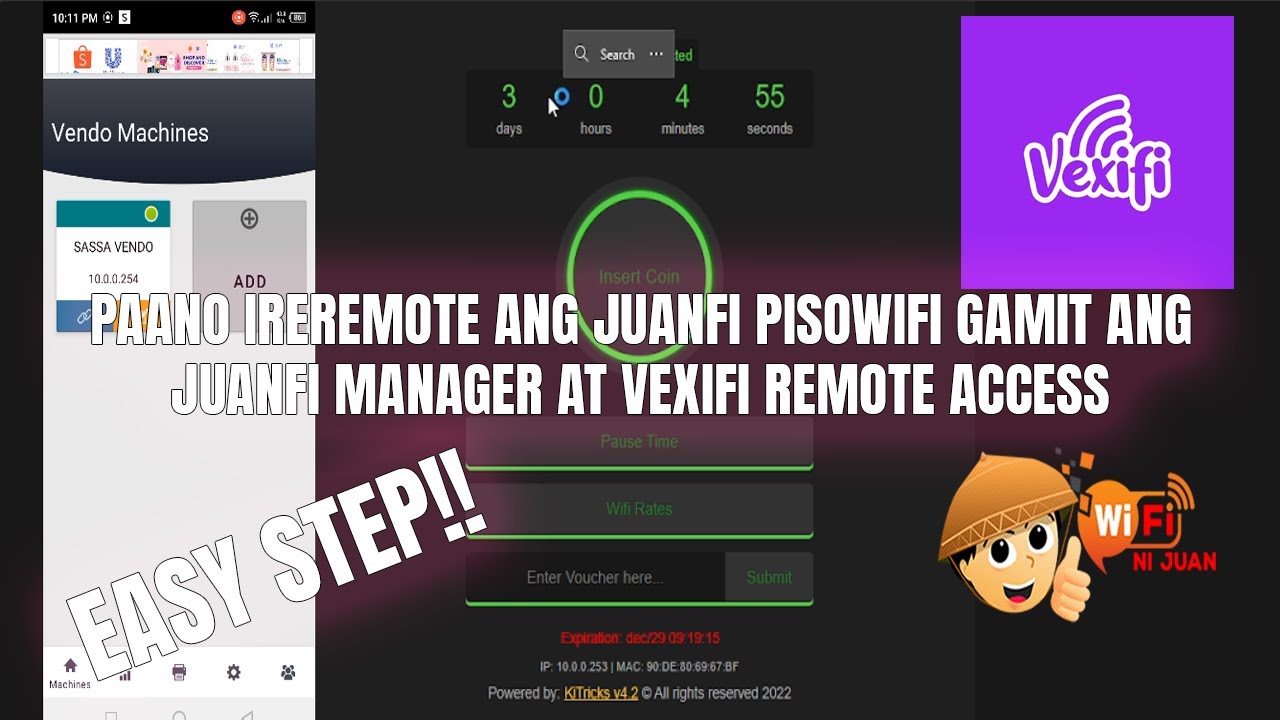 PAANO IREREMOTE ANG JUANFI PISOWIFI GAMIT ANG JUANFI MANAGER AT VEXIFI ...