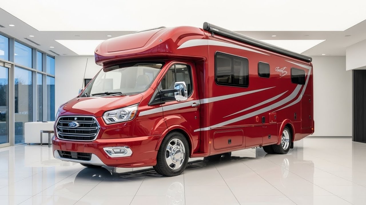 Ford Luxury Motorhome in Red | Full Front & Back Review | Ultimate ...