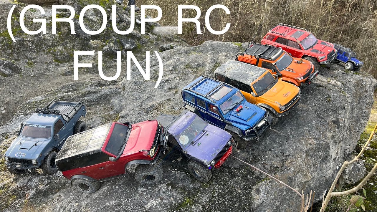 (GROUP RC FUN) 1/10 CRAWLING, TRX-4M SUMO & ROCK BOUNCING ️ - YouTube