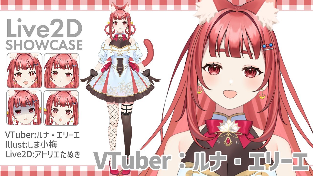 【Live2D Showcase】ルナ・エリーエ/Live2Dモデル【VTuber】 - YouTube