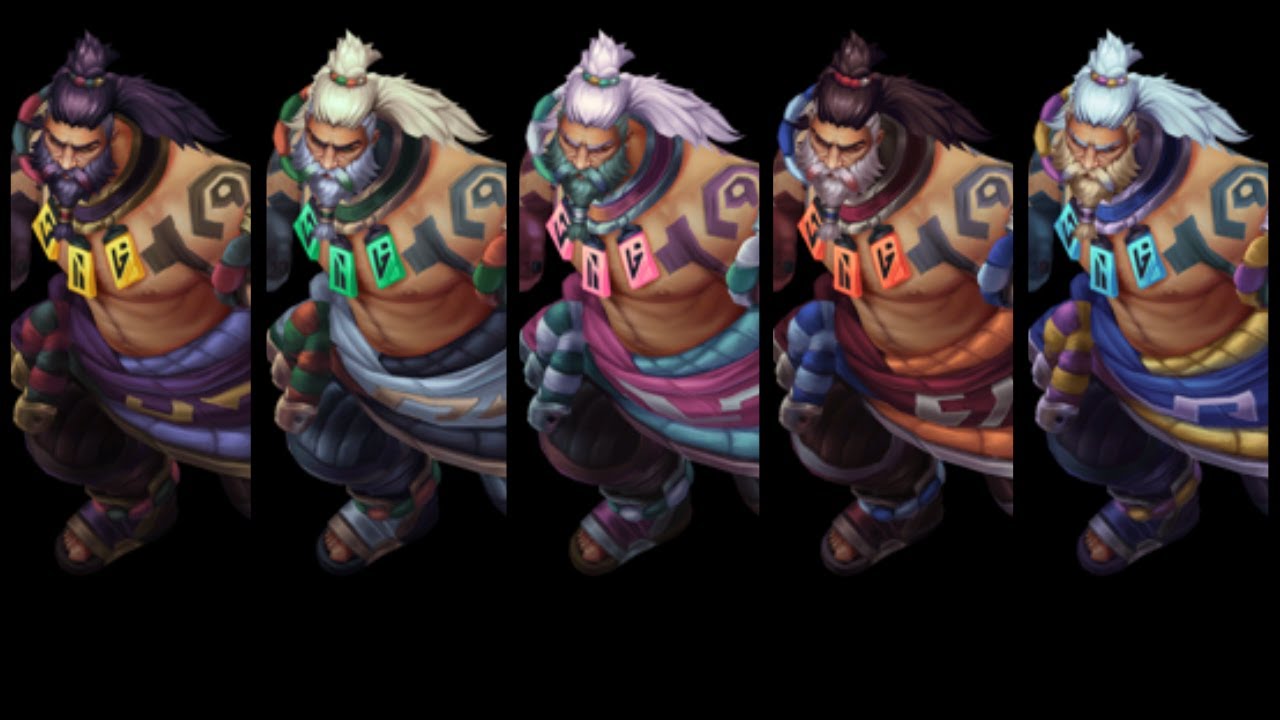 All Inkshadow Udyr Chromas - League of Legends - YouTube