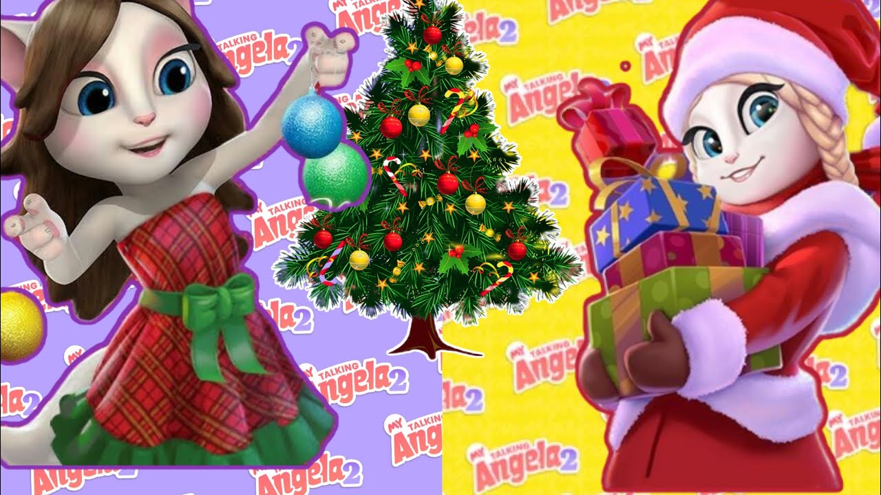 My talking Angela 2 Mary Christmas 🎁🎄 Angela is wearing a beautiful ...