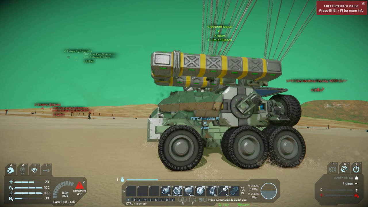 Space Engineers - Armadillo Rover Base and Mountain Climbing Test - YouTube