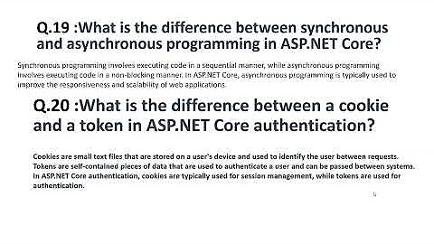 ASP.NET CORE Questions and Answers - YouTube