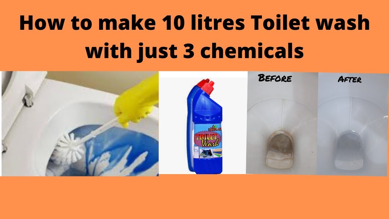 HOW TO MAKE TOILET WASH AT HOME WITH JUST 3 CHEMICALS - YouTube