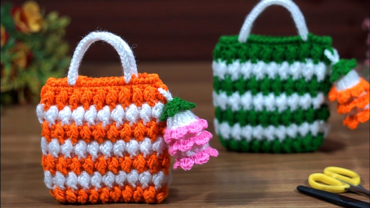 How to Crochet a Mini Bag | Step-by-Step Tutorial || Easy Crochet Small ...