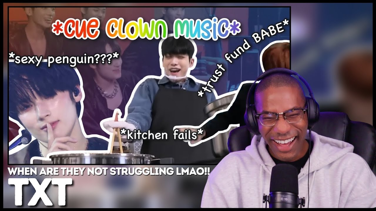 TXT struggling for 12 minutes straight REACTION | When are they not ...