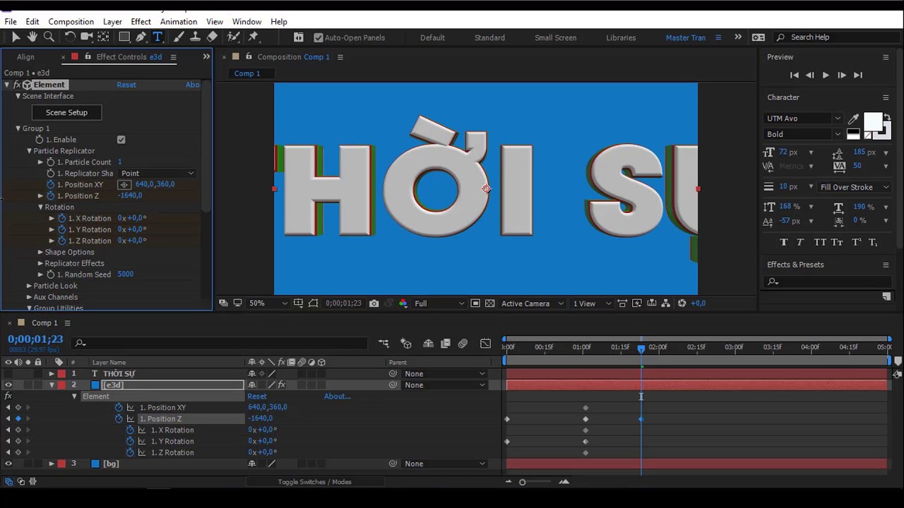 Element 3D - Animation text 3D - YouTube
