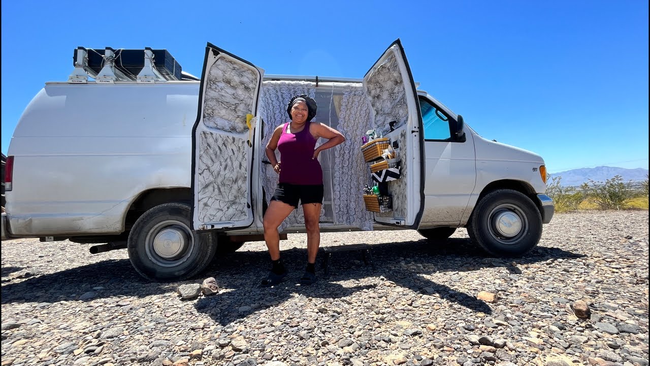 🔴 Van Life || CAMPING IN THE DESERT Living In My Tiny Home On Wheels ...