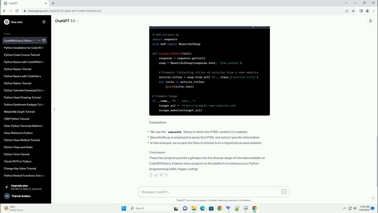 Code With Harry Python Projects Youtube