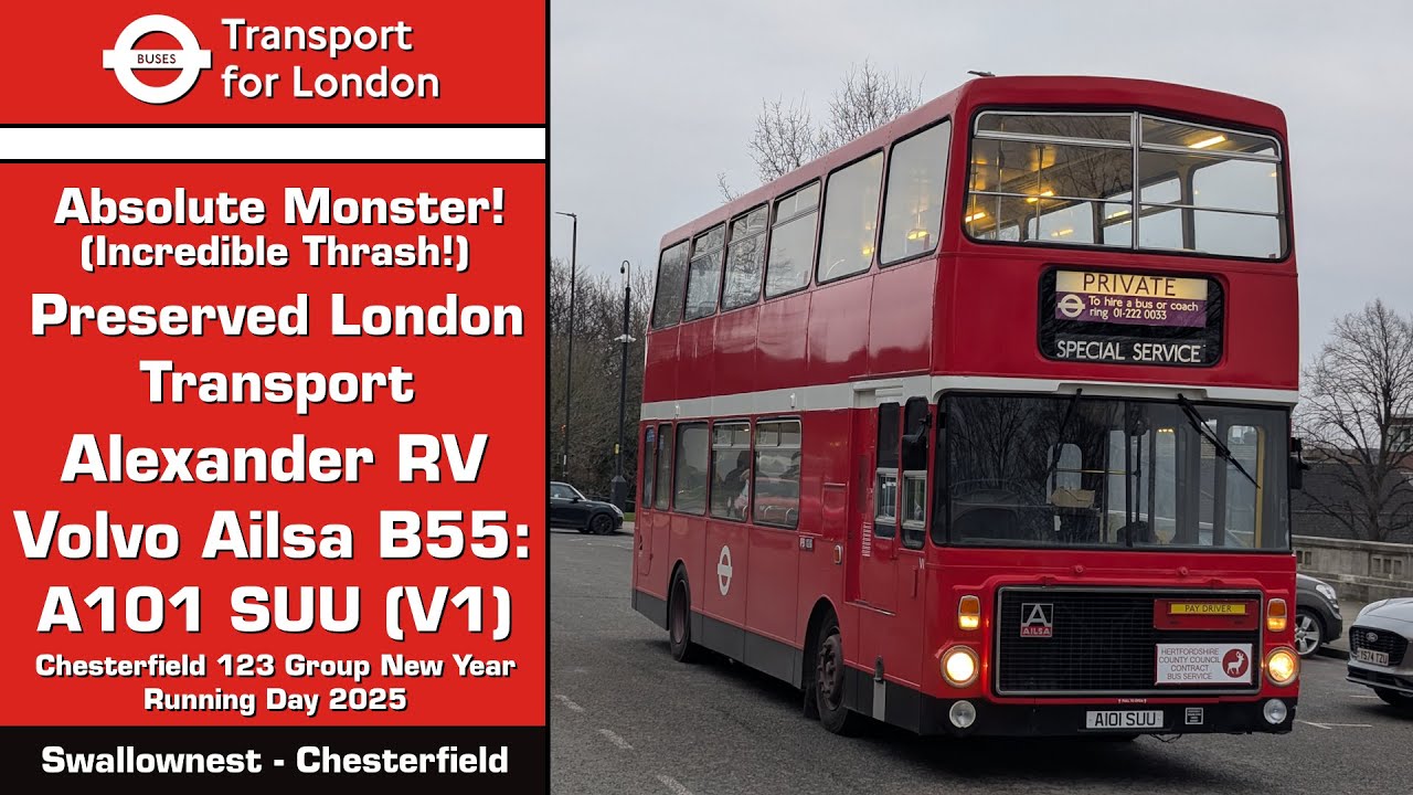 (Monster!) Preserved London Transport Alexander RV Volvo Ailsa B55 ...