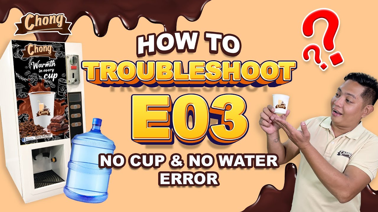 Chong 6 Coin Vending Machine: How to troubleshoot if Error E03 appears in machine - YouTube