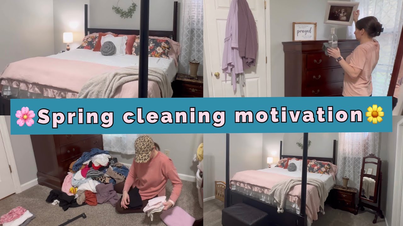🌸NEW🌸 Spring cleaning motivation. Bedroom/laundry/decluttering - YouTube