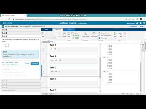 Yapay Zeka, Matlab Onramp L6: dizilerde işlemler - YouTube