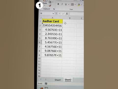 Excel Trick ‼️ Properly Display Aadhar Card Numbers In Excel 🔥 | Convert Data Into Correct ...