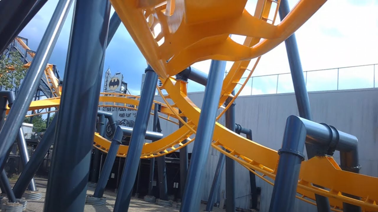 Batman The Ride - Six Flags Great Adventure - Front Row (4K HD POV ...