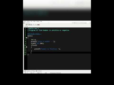 8. #program ! Check number is positive or negative. - YouTube